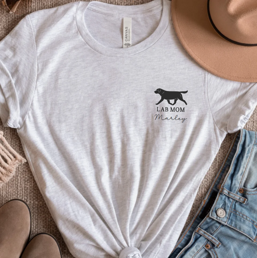 Lab Mom Shirt: Your Pup's Name on the Cutest Labrador Tee! – The Small ...